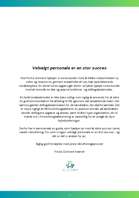 Din guide til funktionsbeskrivelse – Findconnect